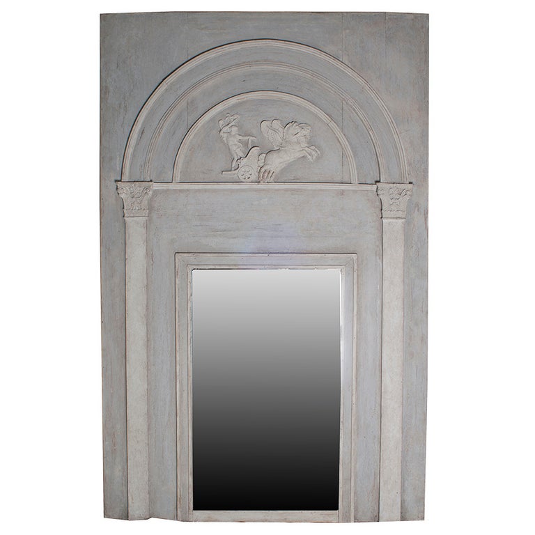 Large Painted Trumeau For Sale at 1stDibs