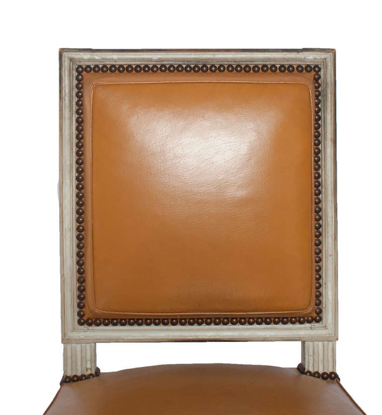 Set of Eight Louis XVI Square Back Chairs at 1stDibs
