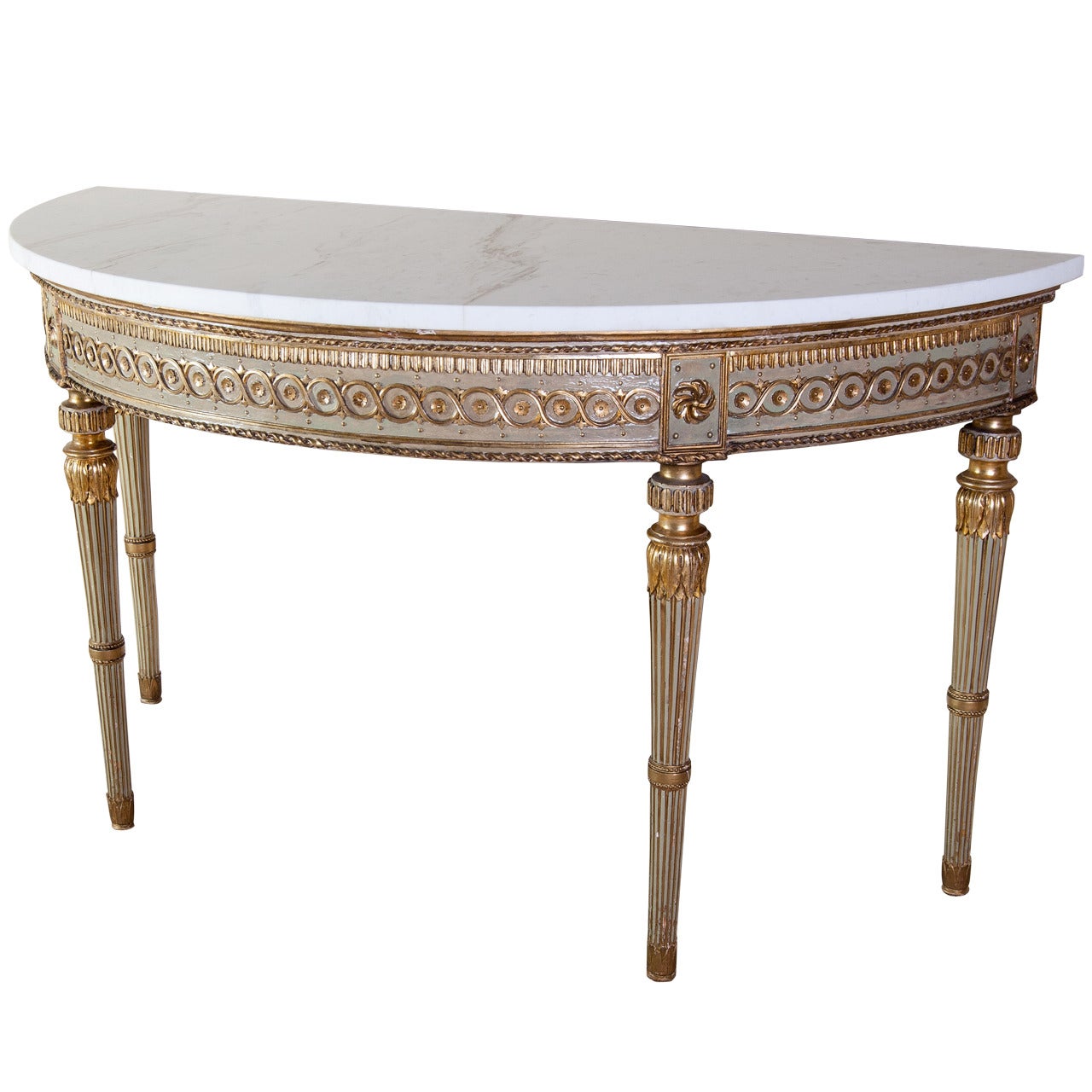 Neo-Classic Demi-Lune Console at 1stDibs