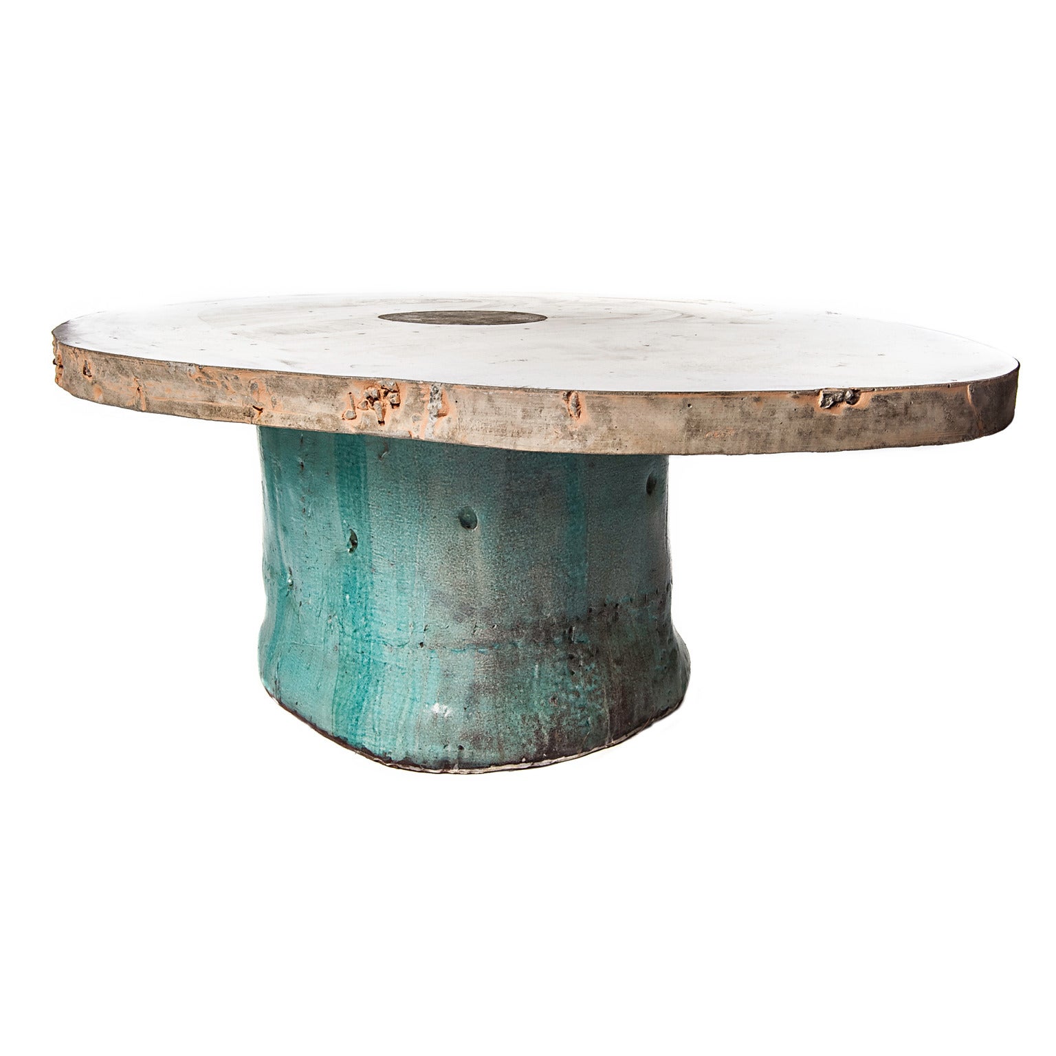 Concrete and Ceramic Table with Gold Spot by Lee Hun Chung, 2012 For ...