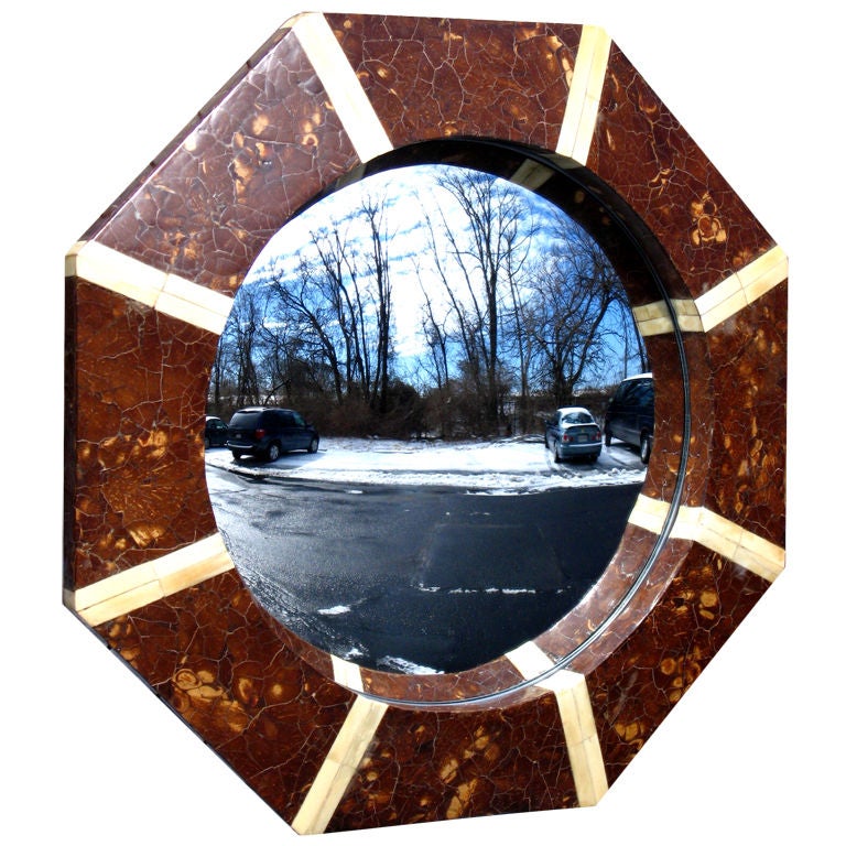 Coconut Shell and Bone Mirror at 1stDibs | coconut shell mirror