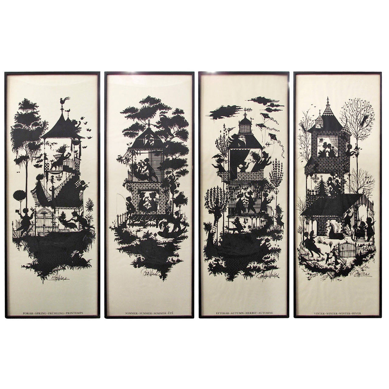 Four Seasons By Bjorn Wiinblad For Sale at 1stDibs