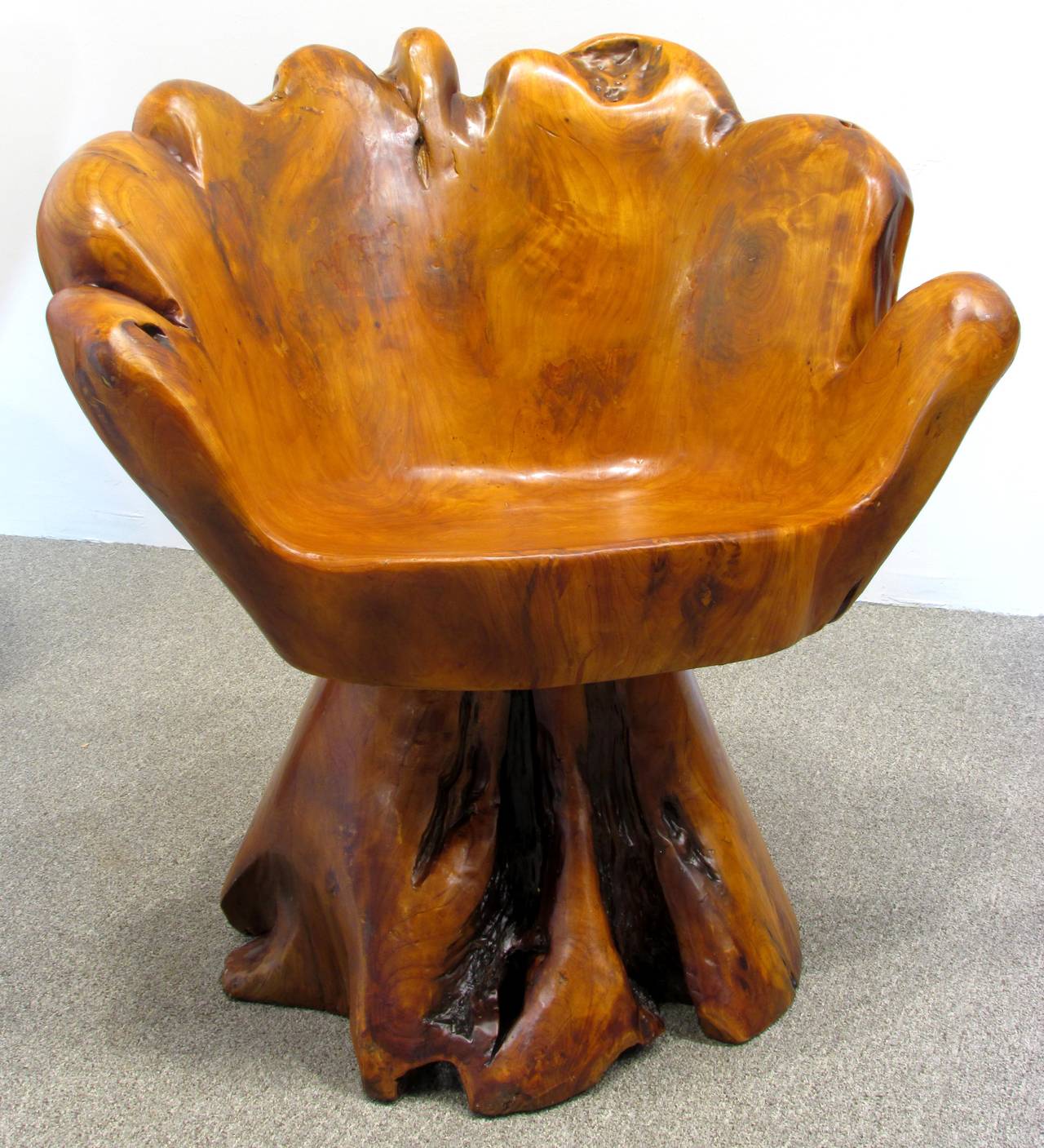 Set of Four Cedar Burl Chairs at 1stDibs