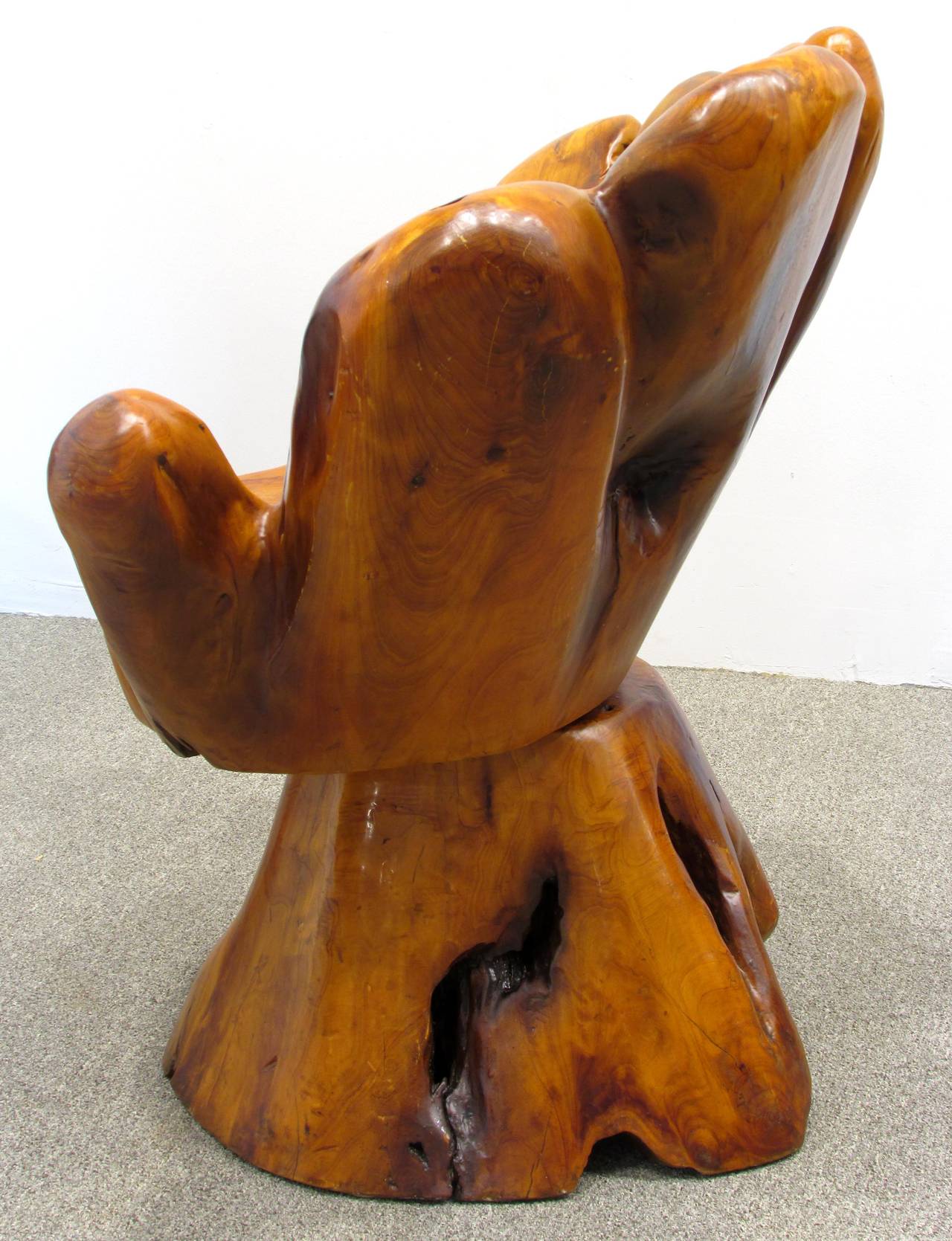 Set of Four Cedar Burl Chairs at 1stDibs