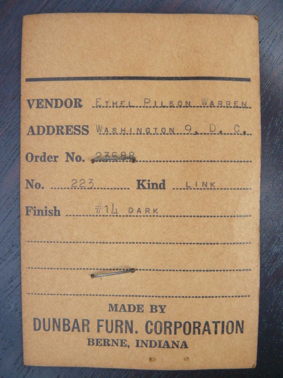 Wormley Dunbar Entryway Table and Stool from Ethel Pilson Warren at 1stDibs