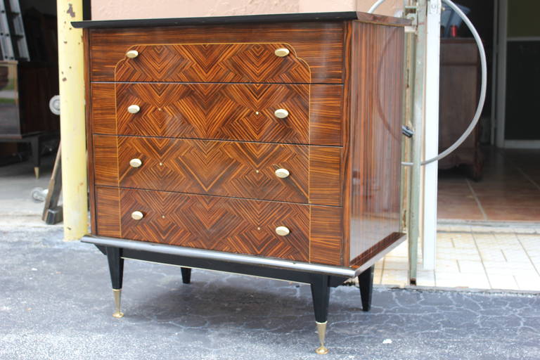 French Art Deco Exotic Macassar Ebony Dresser, circa 1940s at 1stDibs ...