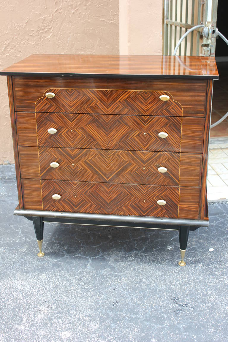 French Art Deco Exotic Macassar Ebony Dresser, circa 1940s at 1stDibs ...