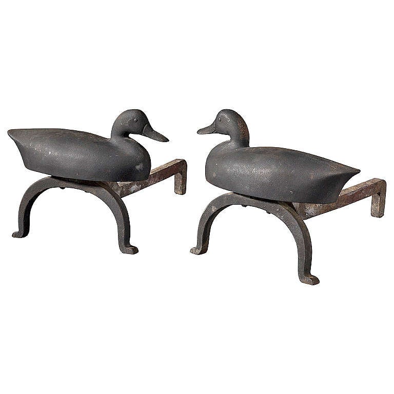 Duck Andirons at 1stDibs