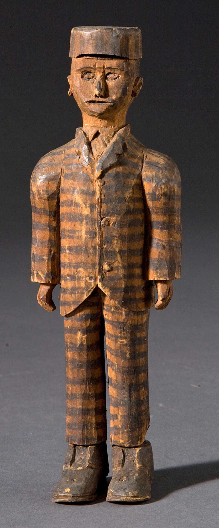 Hand Carved Prison Figure For Sale at 1stDibs