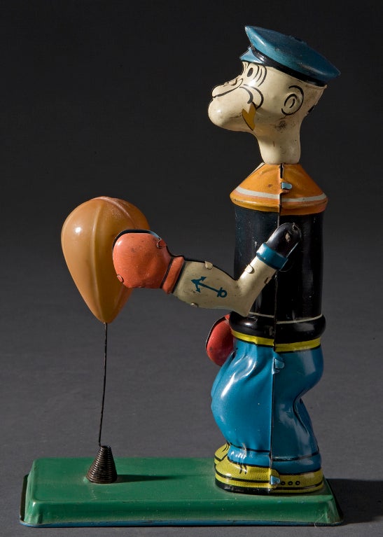 Popeye Punching Tin Toy at 1stDibs
