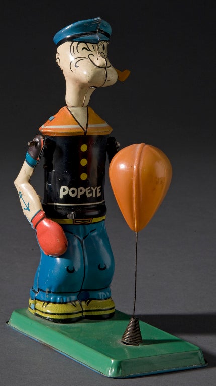 Popeye Punching Tin Toy at 1stDibs