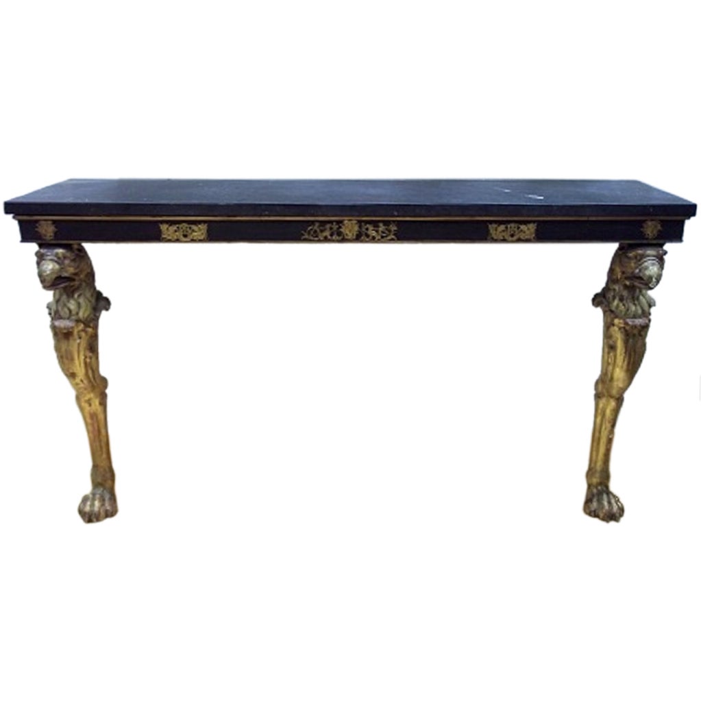 Vintage Slate-top Console at 1stDibs