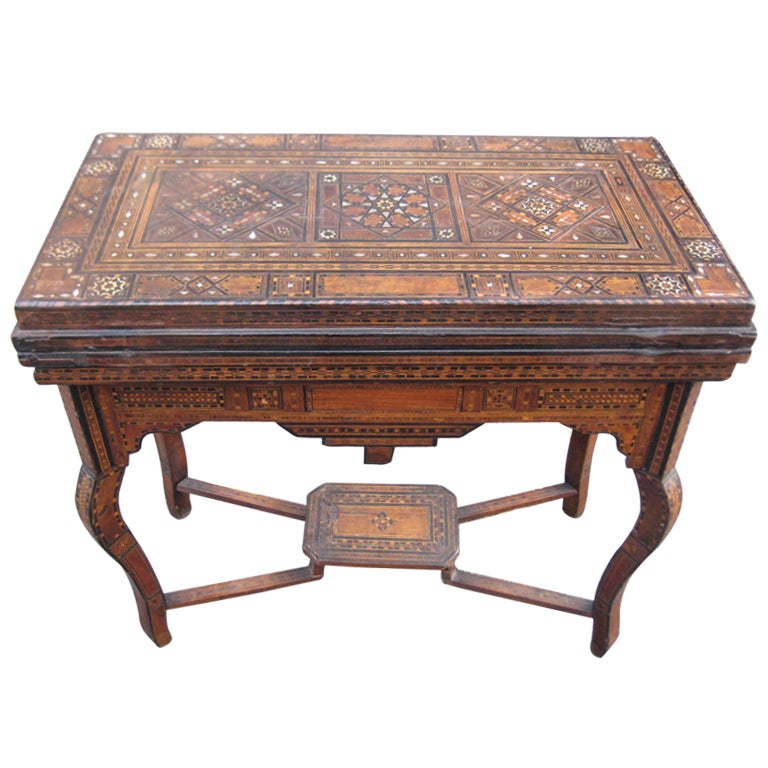 (EG20) Moroccan Inlaid Games Table. at 1stDibs