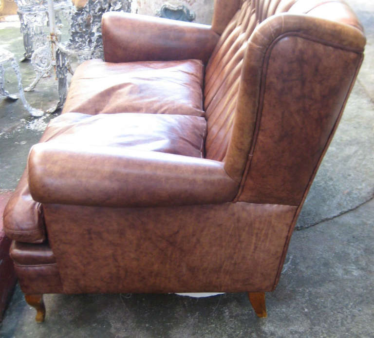 English Leather Pub Sofa at 1stDibs | leather furniture for pubs ...