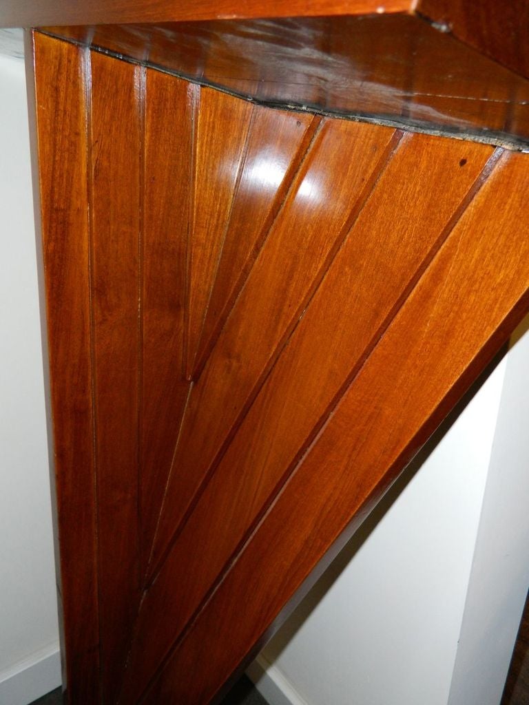 Original Stepped Wood Art Deco Console at 1stDibs