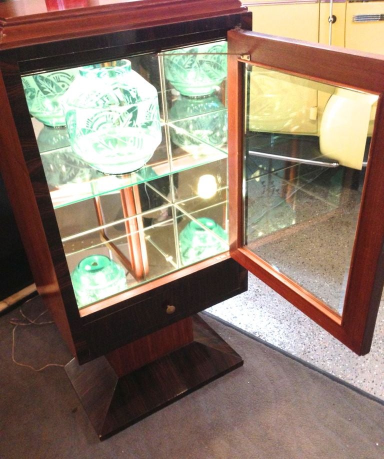 Unique Art Deco Display Cabinet Vitrine with Lights at 1stDibs