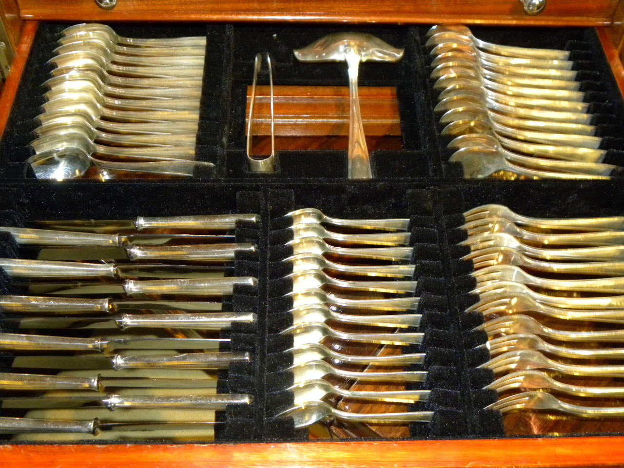 Classic Art Deco Complete Set of Silverware Cutlery in Fitted Box at ...