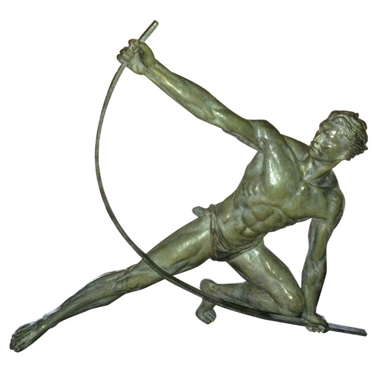 Original Jean de Roncourt strongman "The Bender" French Statue Art Deco ...
