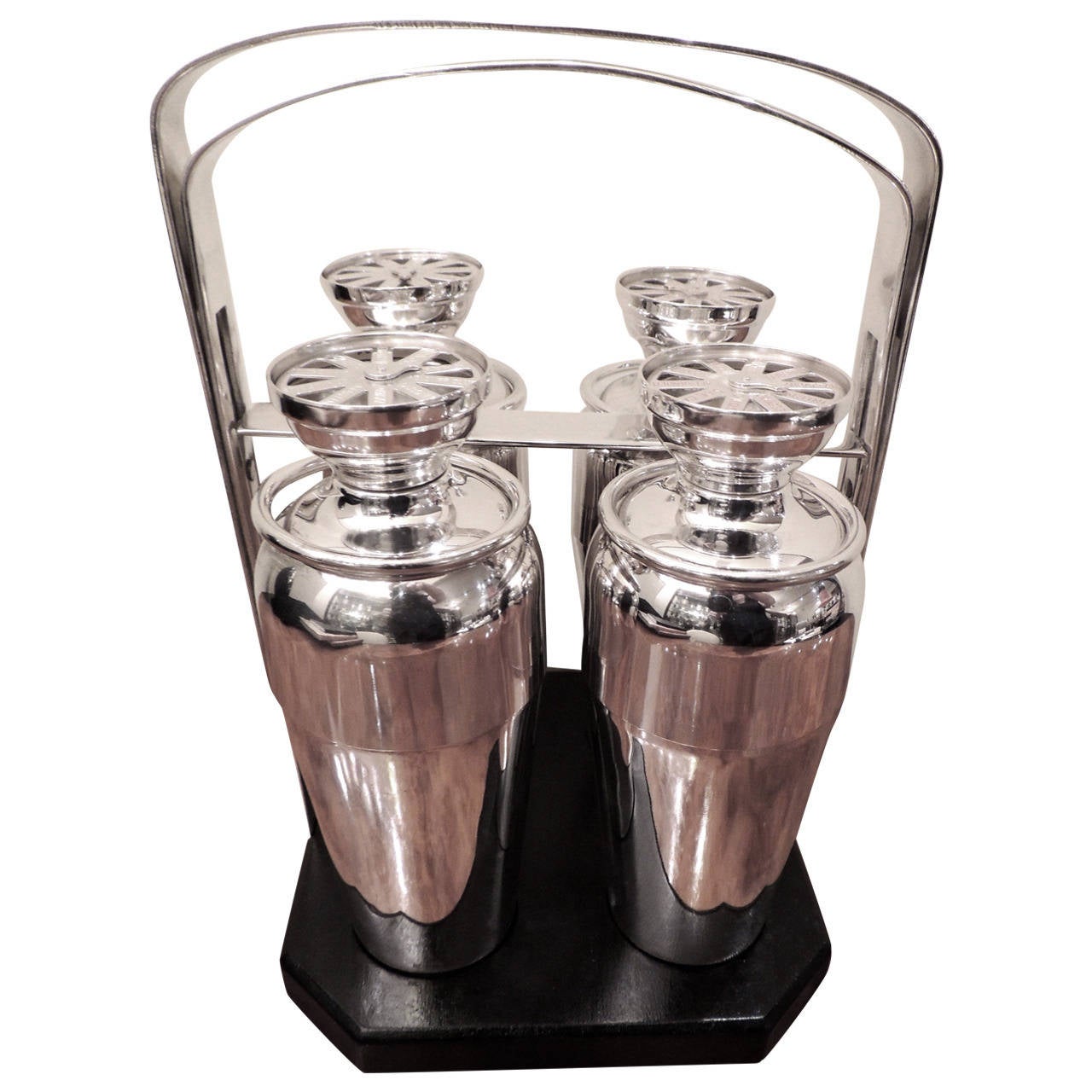 Napier Cocktail Shaker Four-Piece Caddy Set at 1stDibs | napier barware