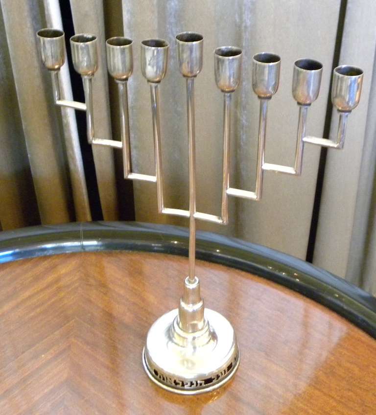 Vintage Bier Sterling Silver Hanukkah Lamp Menorah at 1stDibs | vintage ...