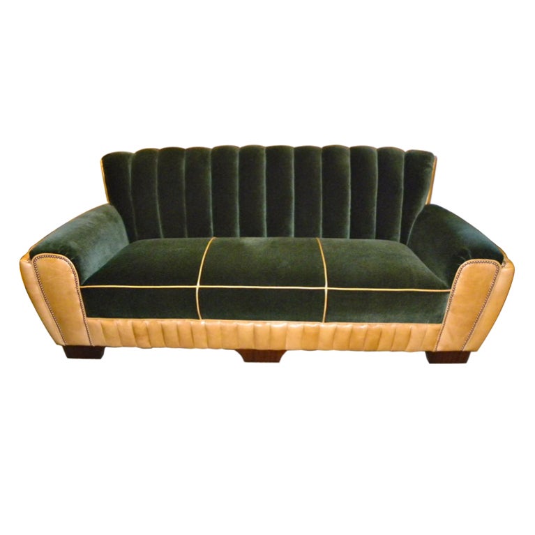 Fabulous Hollywood Glamour Custom Restoration Sofa at 1stDibs