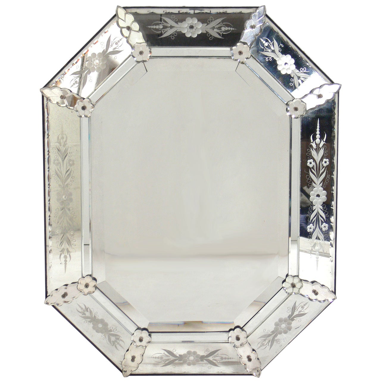 Glamorous Octagonal Venetian Mirror at 1stDibs