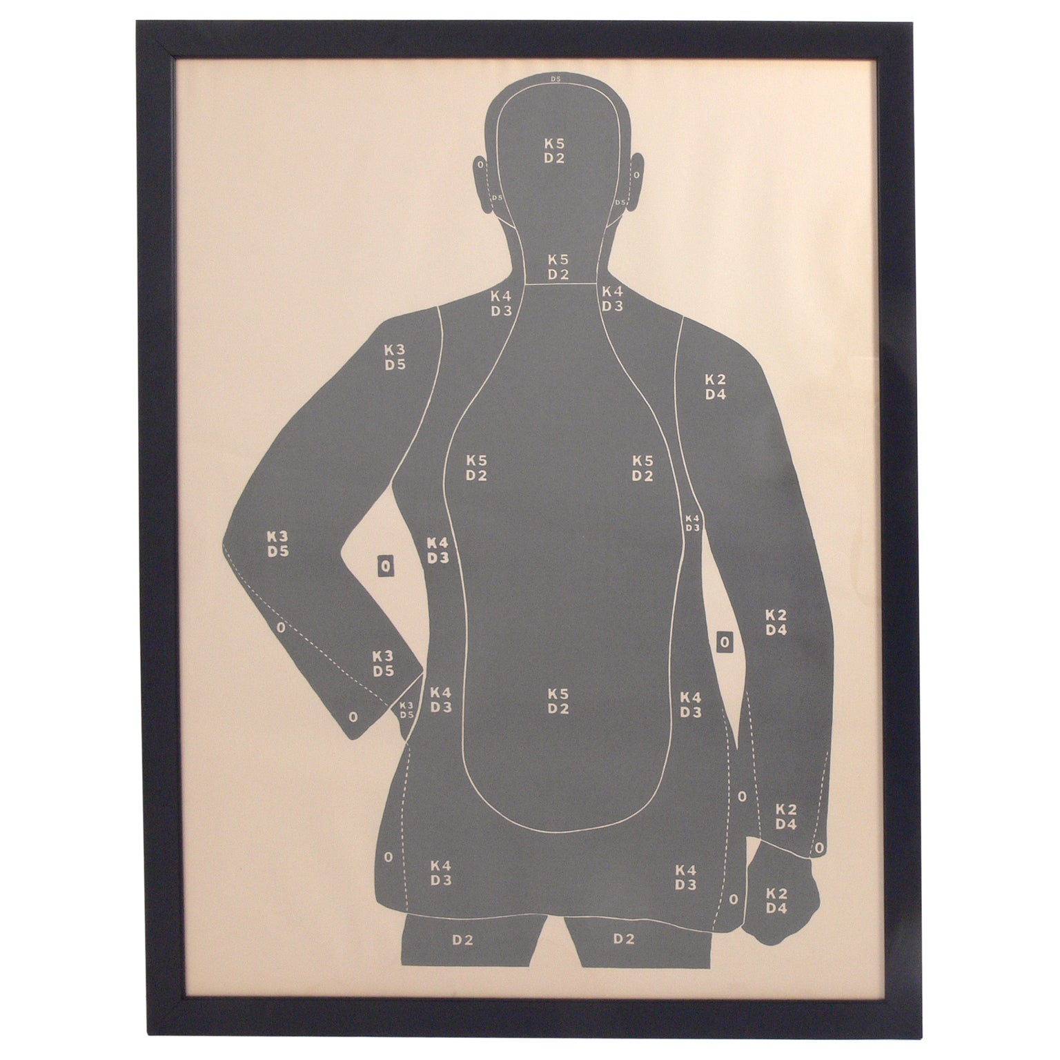 Vintage Target Silhouette with Great Graphic Appeal at 1stDibs