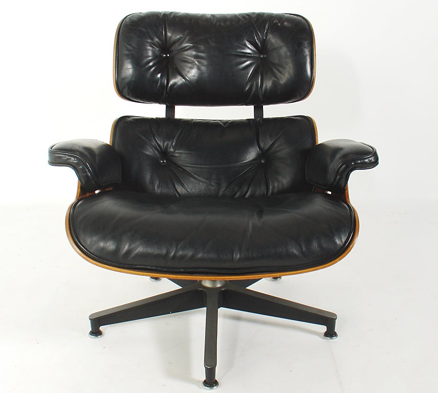 Iconic Lounge Chair and Ottoman by Charles and Ray Eames at 1stDibs