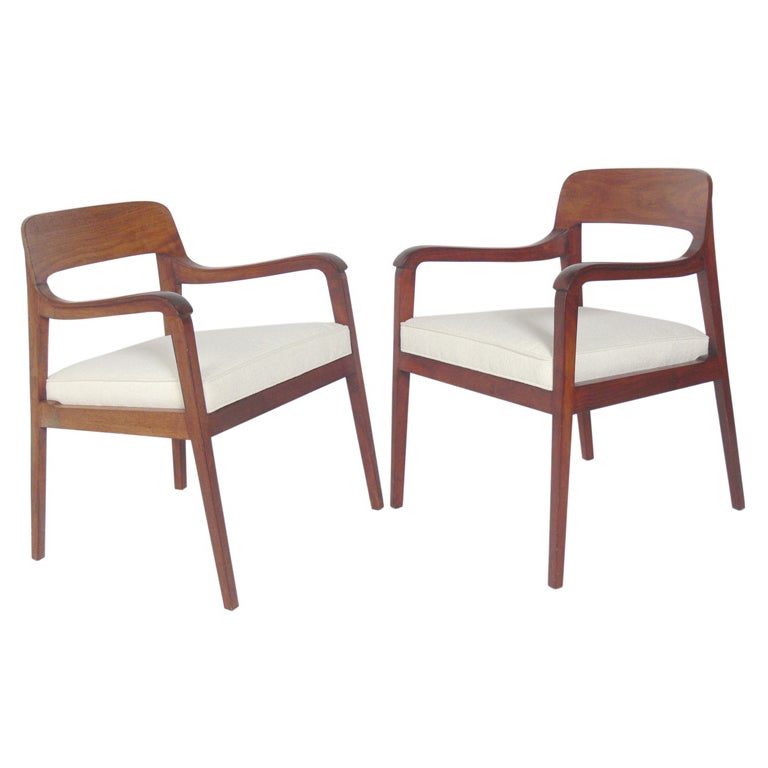 Pair of "Riemerschmid" Arm Chairs by Dunbar at 1stDibs