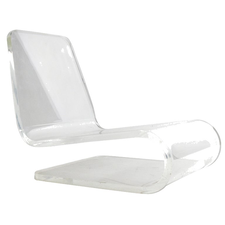 Sculptural Lucite Lounge Chair at 1stDibs