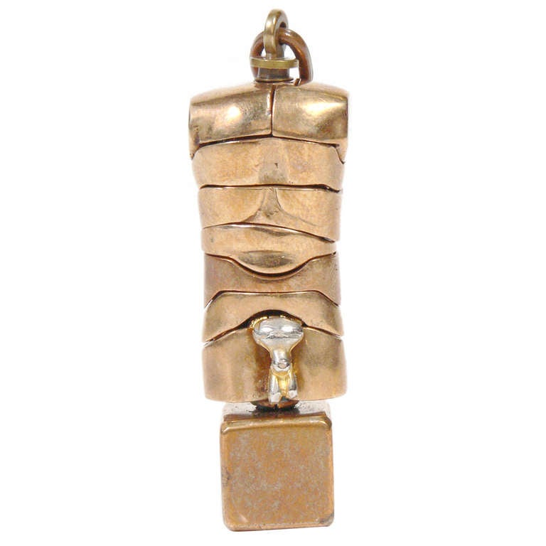 Mini David Gold Plated Sculpture by Berrocal at 1stDibs