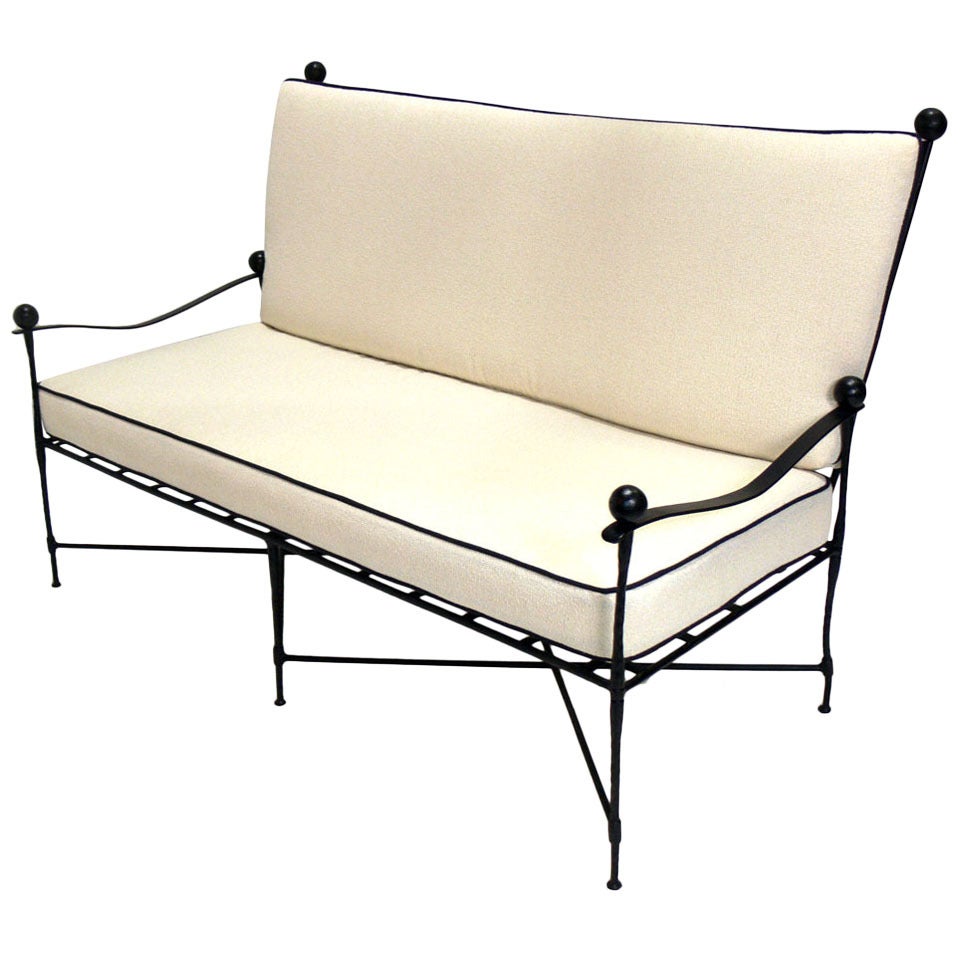 Salterini Iron Settee at 1stDibs