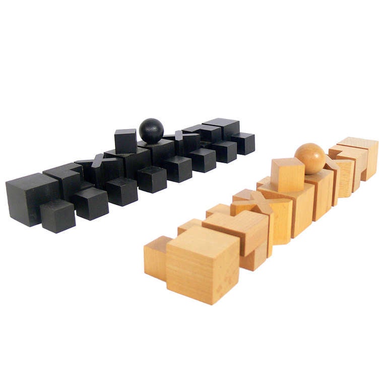 Modernist Bauhaus Chess Set designed by Josef Hartwig at 1stDibs