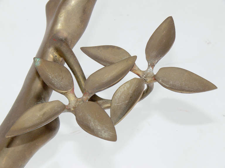 Sculptural Brass Tree Form Coffee Table Base at 1stDibs