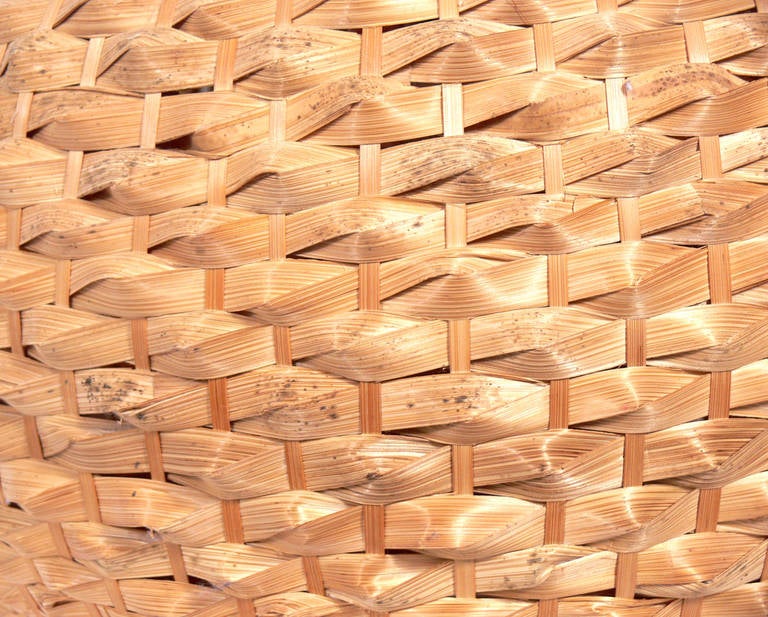 Pair of Japanese Woven Reed Pendant Lights at 1stDibs