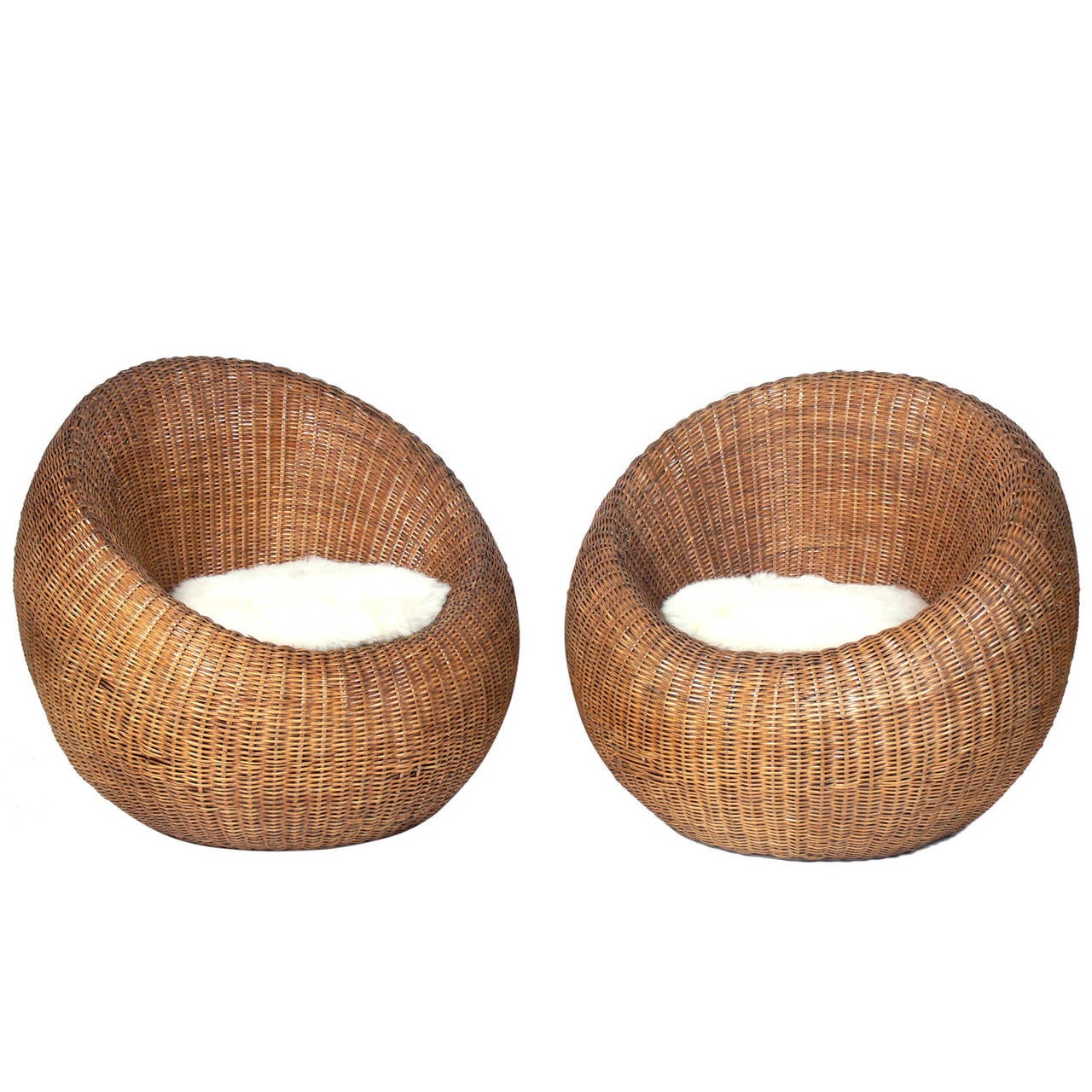 Isamu Kenmochi Woven Reed Chairs at 1stDibs