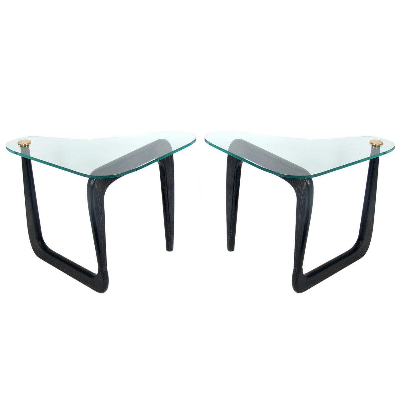 Sculptural Modernist Side Tables in the Manner of Isamu Noguchi at 1stdibs
