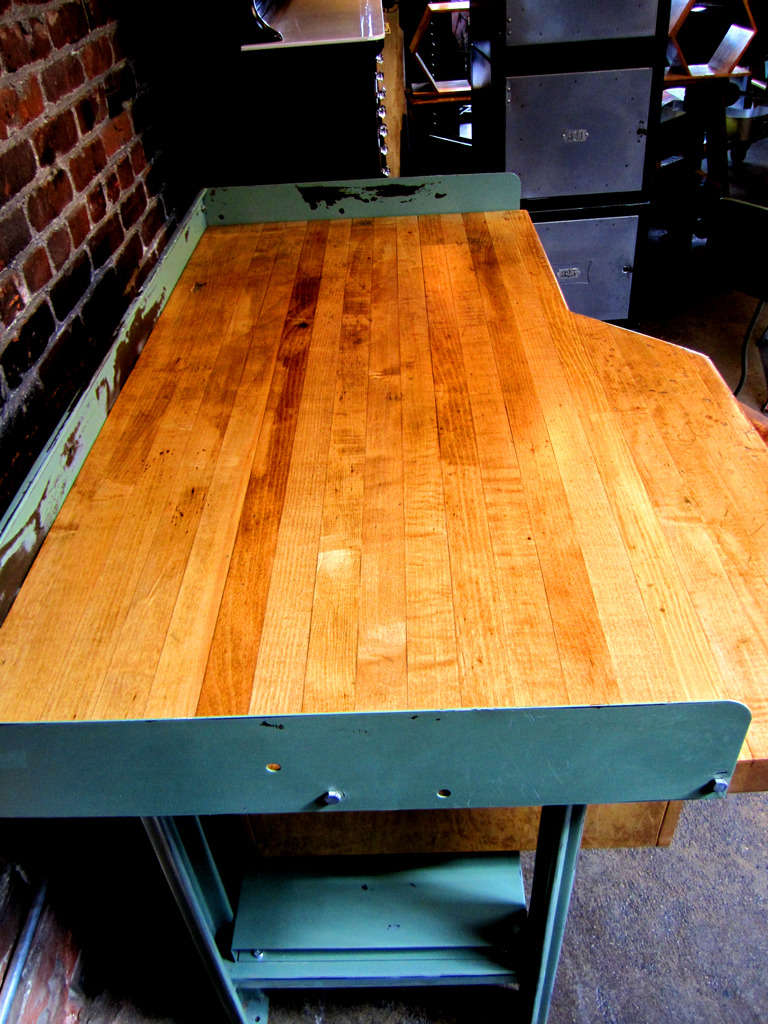 Industrial Work Table For Sale at 1stDibs