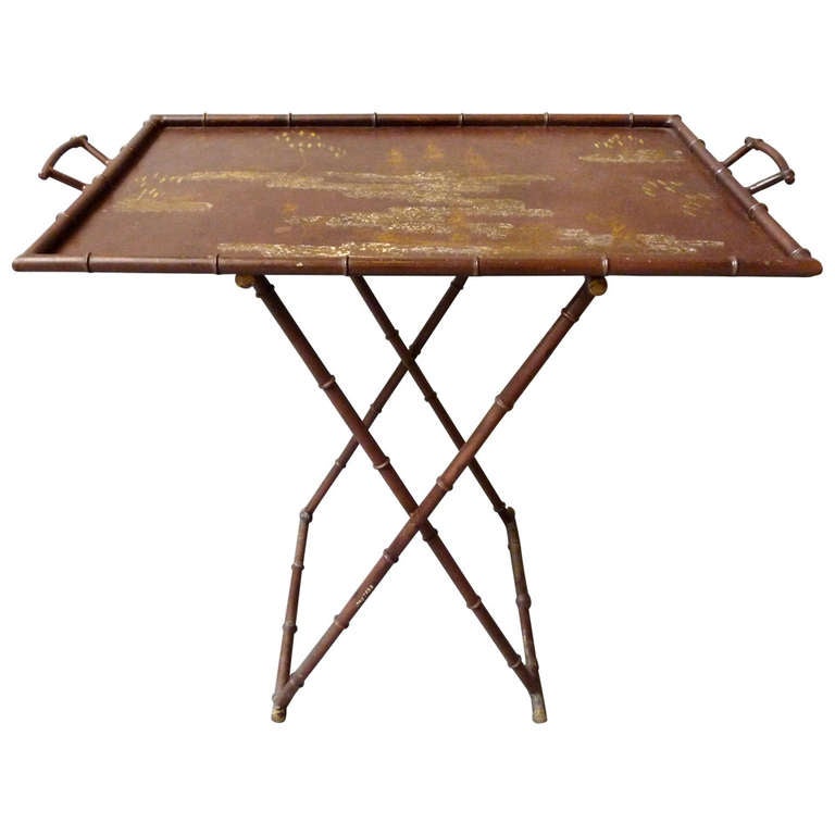 A Painted Italian Metal Tray Table at 1stdibs