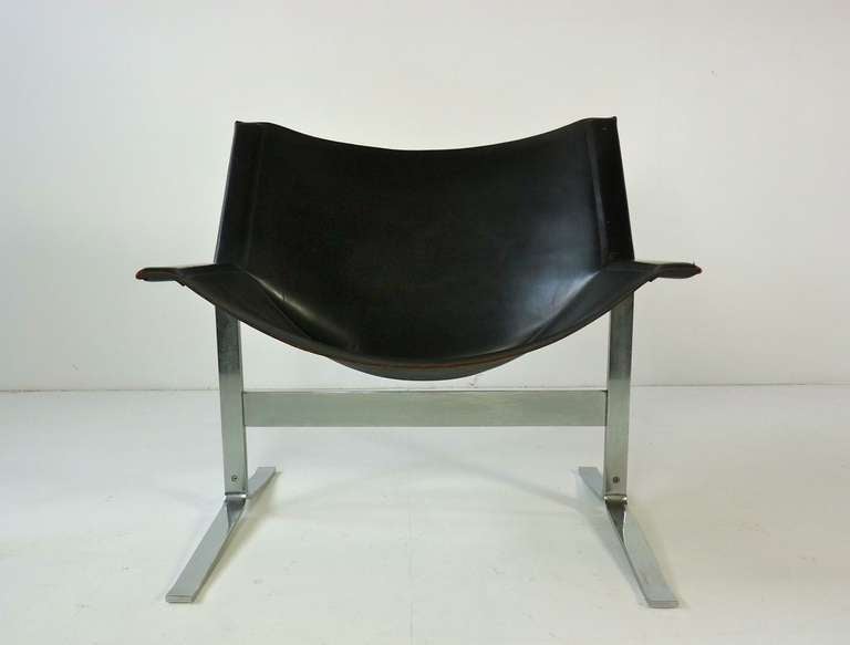 Clement Meadmore Leather Chairs at 1stDibs