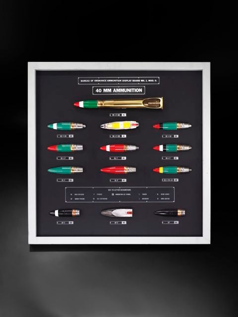 U.S. Navy 40mm Sectionalized Ammunition Display Board For Sale at 1stDibs
