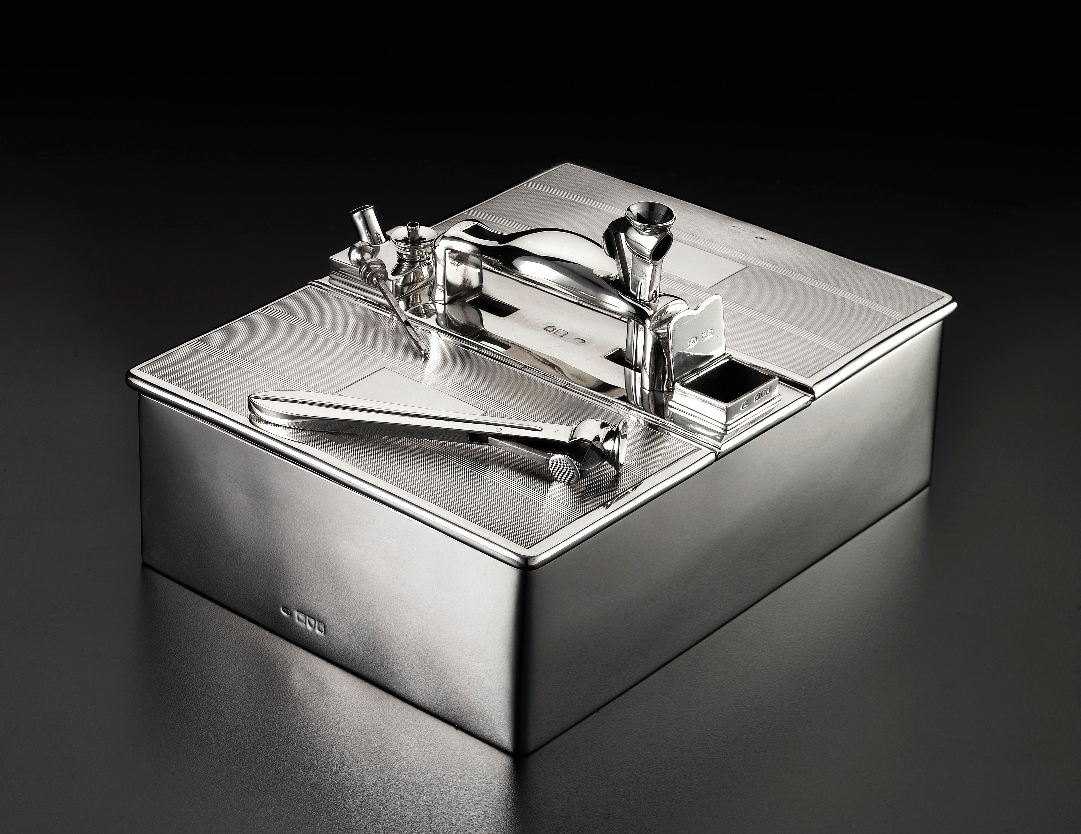 Silver Cigar Compendium For Sale at 1stDibs