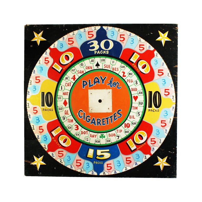 Giant Wheel of Chance Carnival Midway Game Board at 1stDibs