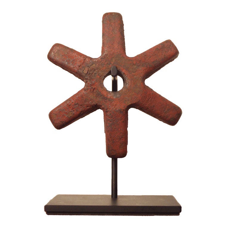 19th Century Red Cast Iron Asterisk Building Star at 1stDibs