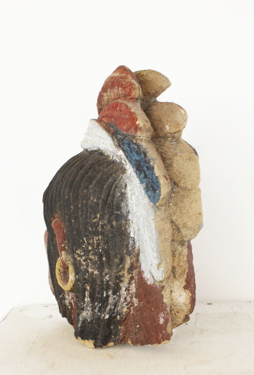 Vintage Architectural Concrete Indian Head at 1stDibs