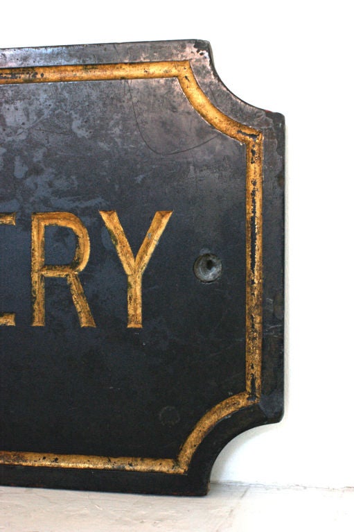 19th Century Gilded Black Slate Department Store Sign at 1stDibs