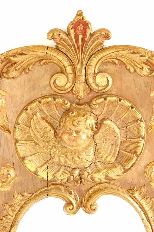 Ornate American Carousel Shield Mirror Frame at 1stDibs