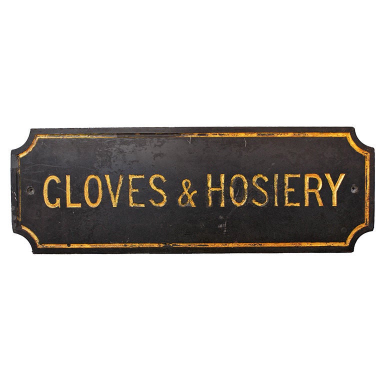19th Century Gilded Black Slate Department Store Sign at 1stDibs