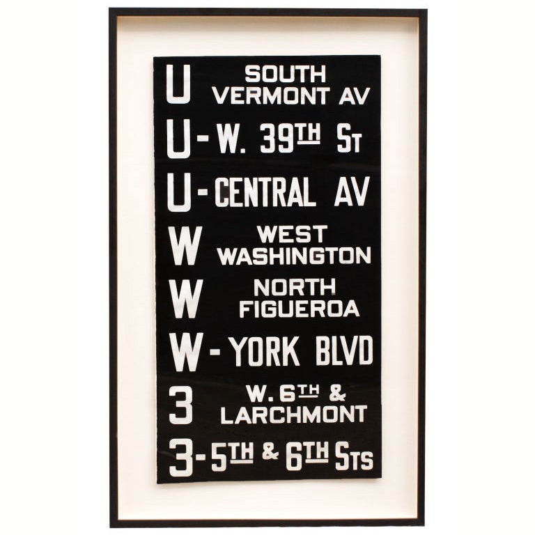 Vintage Los Angeles Railway Trolley Destination Sign at 1stDibs