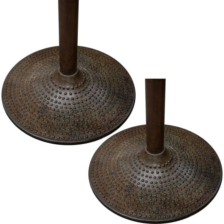 Pair of Small Industrial Cast Iron Table Base at 1stDibs